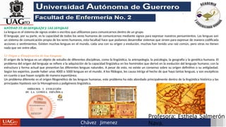 El lenguaje y las lenguas, su origen y clasificacion | PPTX