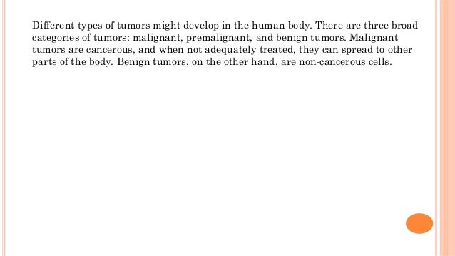 A Few Types of Tumors in the Human Body | PPTX