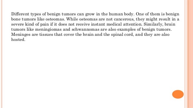 A Few Types of Tumors in the Human Body | PPTX