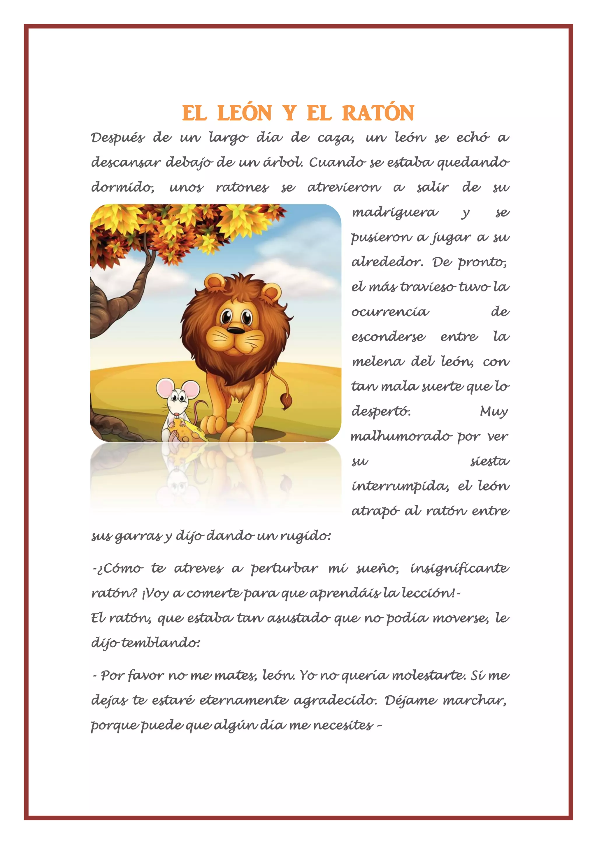 El león y el ratón | PDF