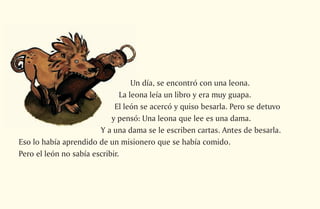 El leon que no sabia escribir ika | PDF
