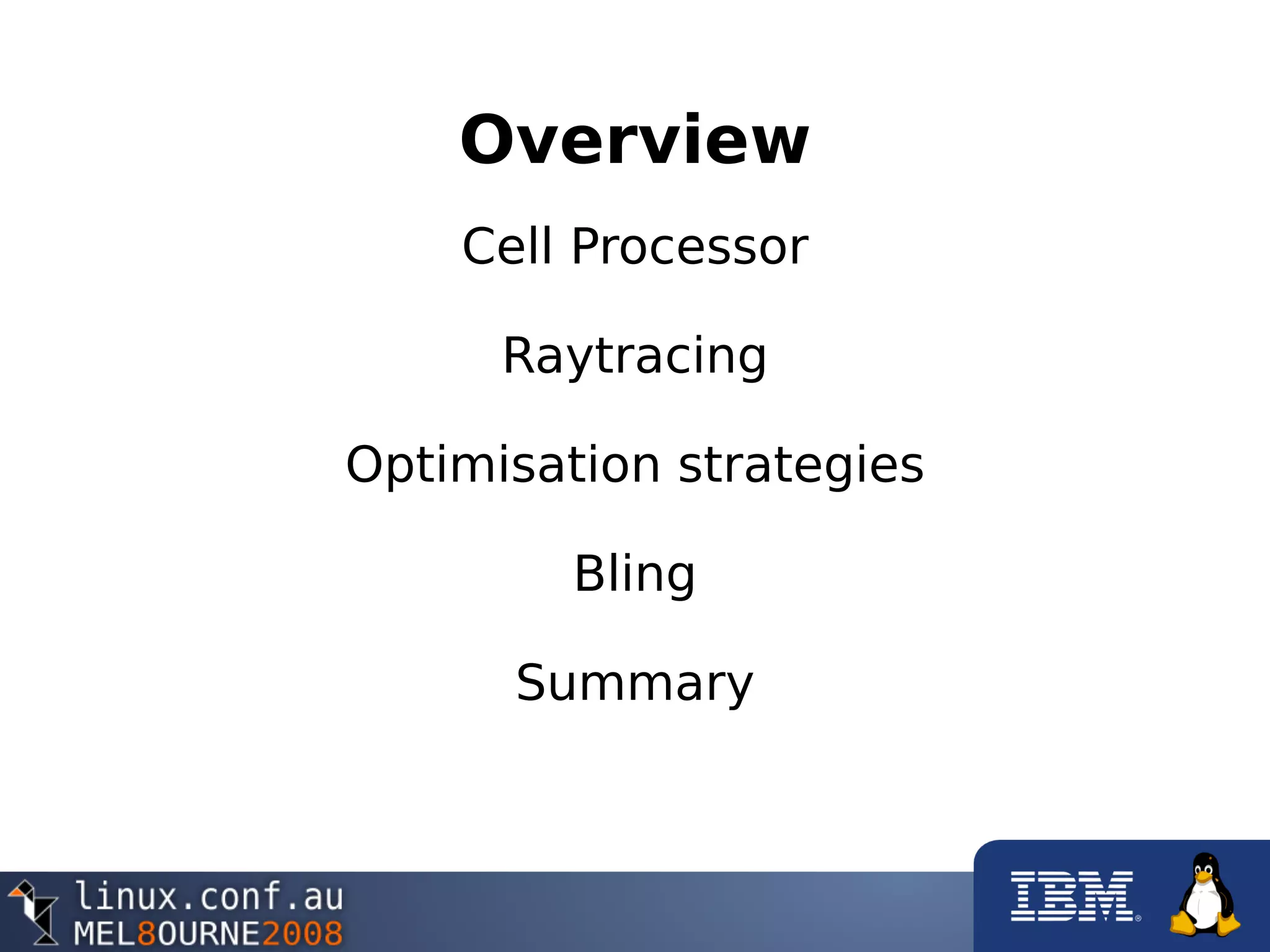 Programming The Cell Processor A Simple Raytracer From Pseudo Code To