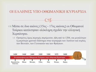 ΕΝΟΤΗΤΑ 5 Ο ελληνισμός από τα μέσα του 18ου αι. έως τις αρχές του 19ου ...