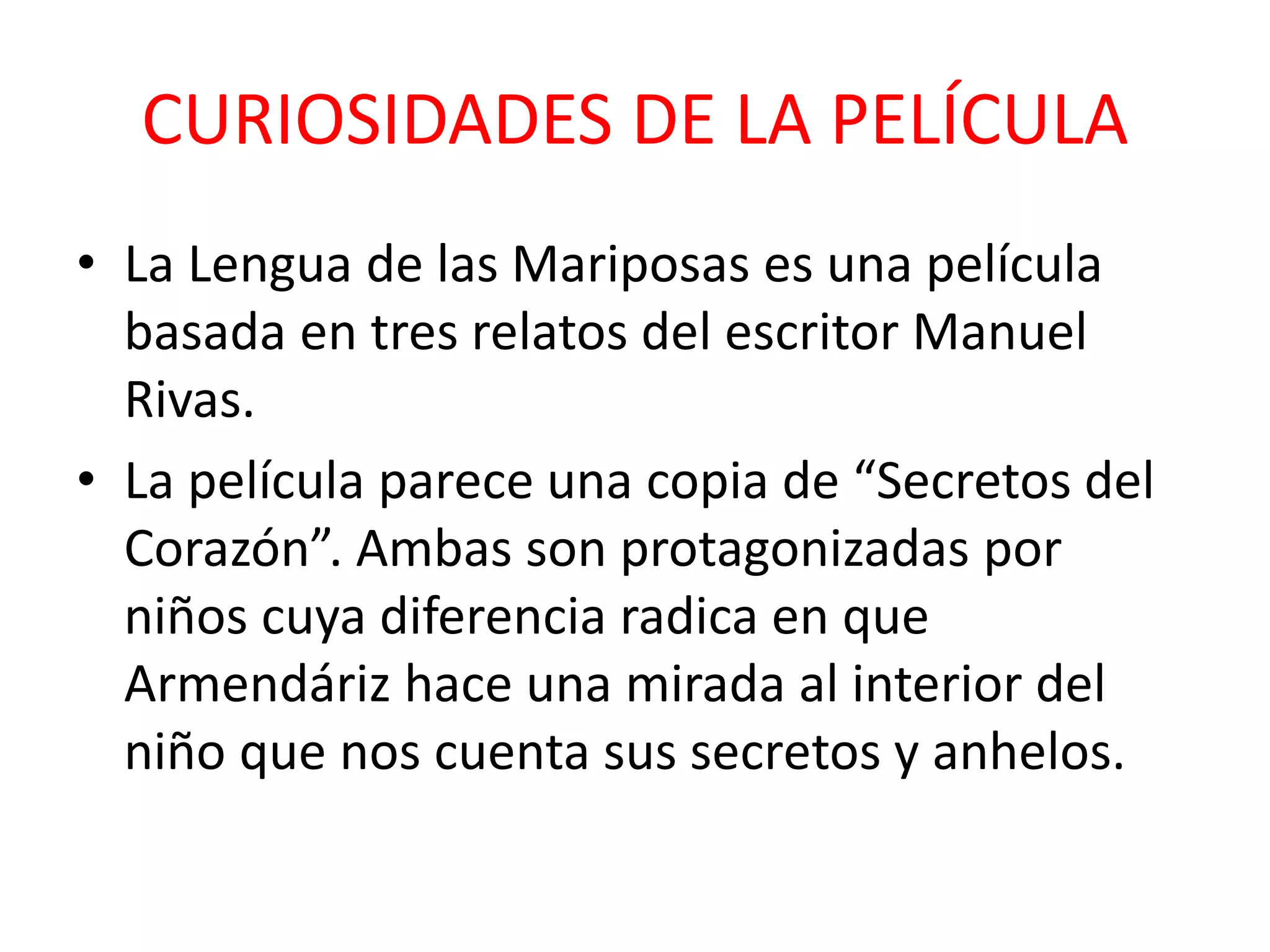 La lengua de las mariposas | PPT