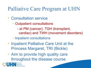 Clinical Programs in the Department of Supportive Care - Palliative ...