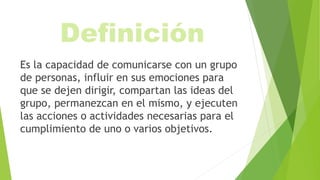 El liderazgo | PPTX