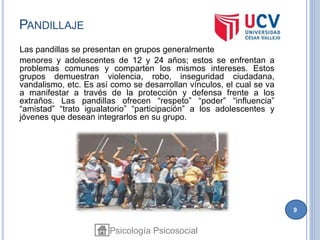 El liderazgo sumergido en el pandillaje de lima norte | PPTX