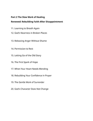 Scripture and Prayer to Reclaim Your Faith Hope and Love | DOCX