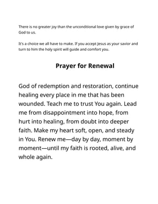 Scripture and Prayer to Reclaim Your Faith Hope and Love | DOCX