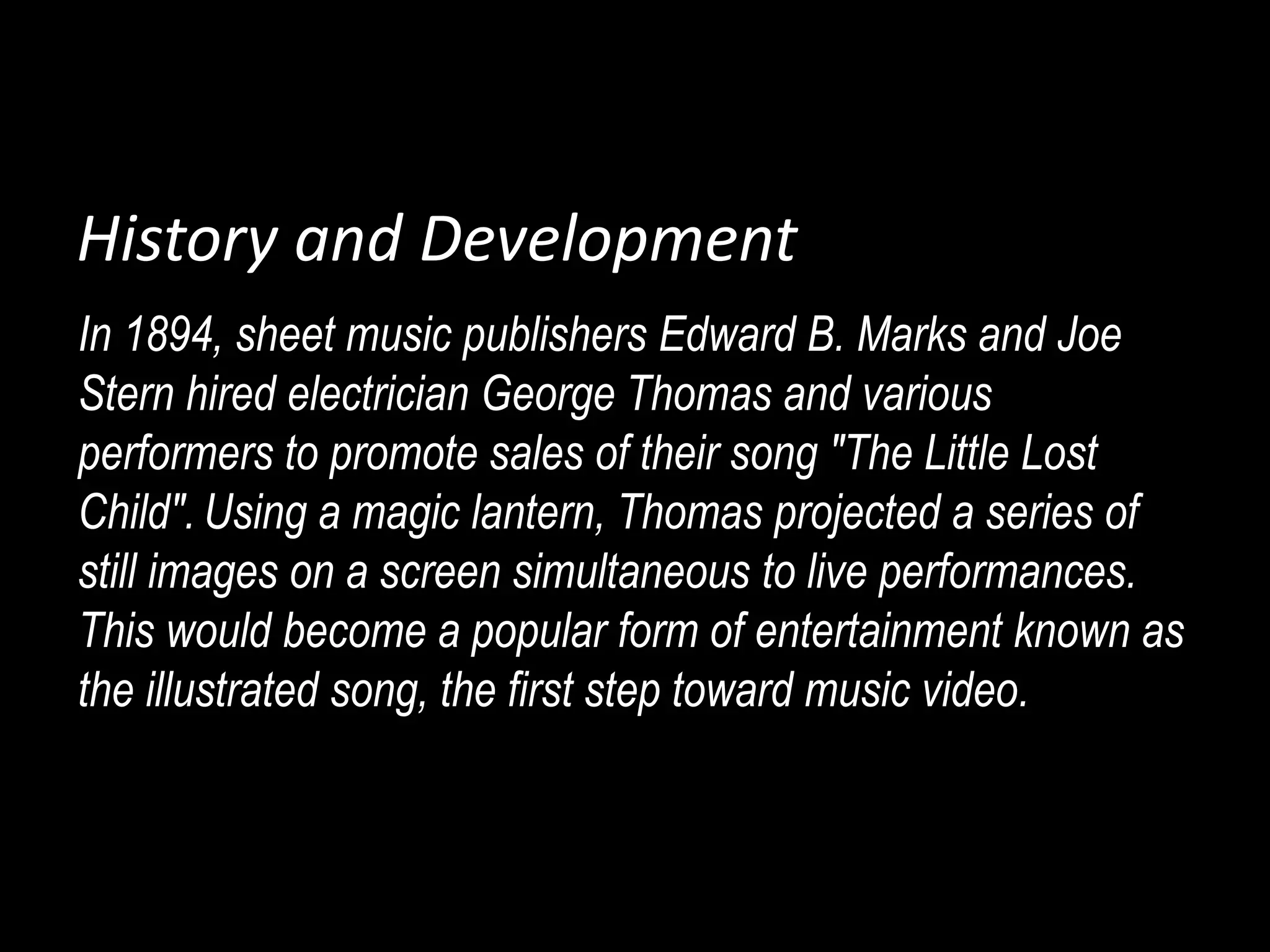 The History of Music Videos | PPT