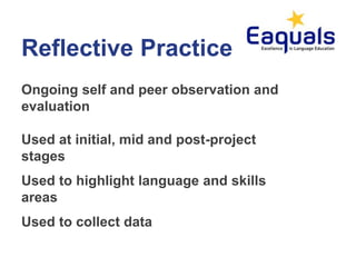 Ellie Slattery, David Moran, Ankie Janssen: Project Based Learning - Reflective practice ...