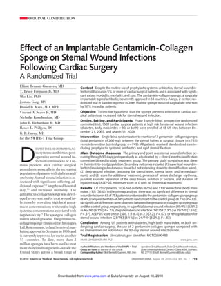 Elliott bennett guerrero et al - JAMA cardiac sponge RCT | PDF
