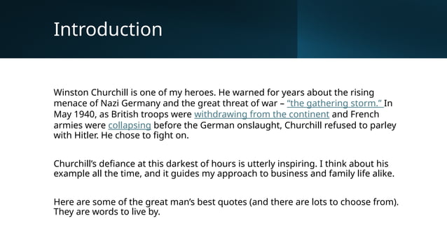Elliott Broidy: The Wisdom of Winston Churchill.pptx