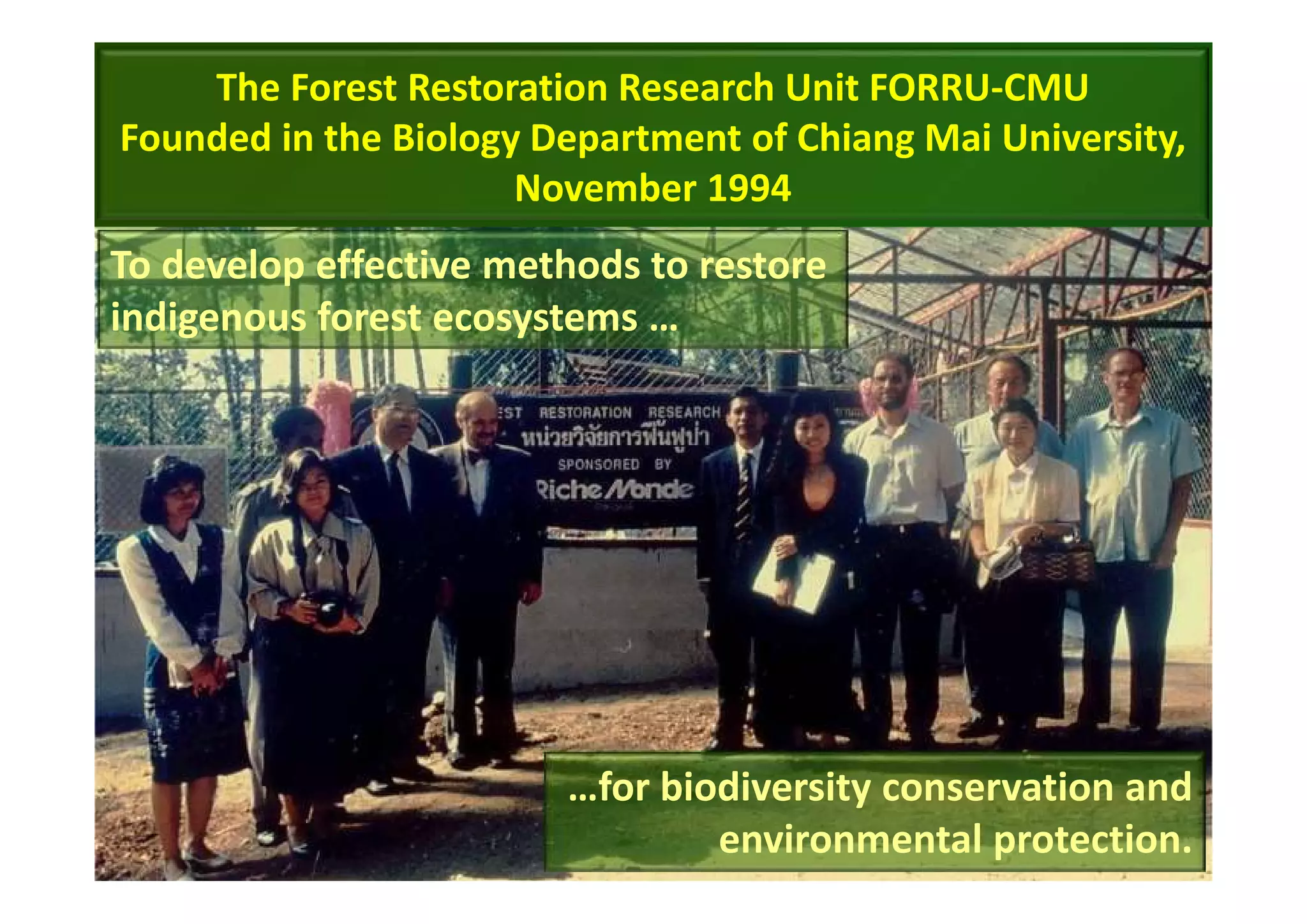 Conservation outcomes from community-based forest restoration | PDF