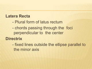 Ellipse (Advanced Algebra) | PPTX