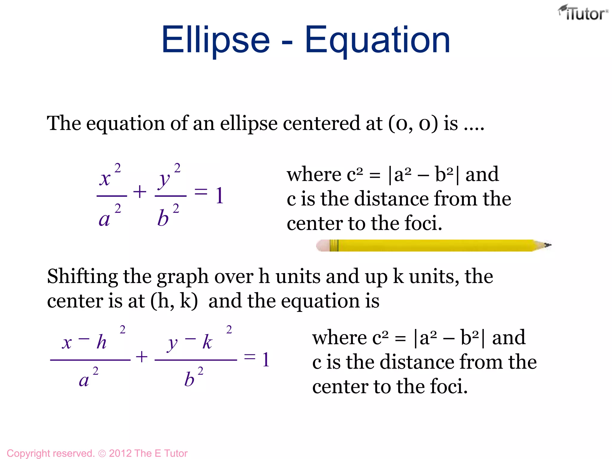 Ellipse | PPTX | Geography | Science