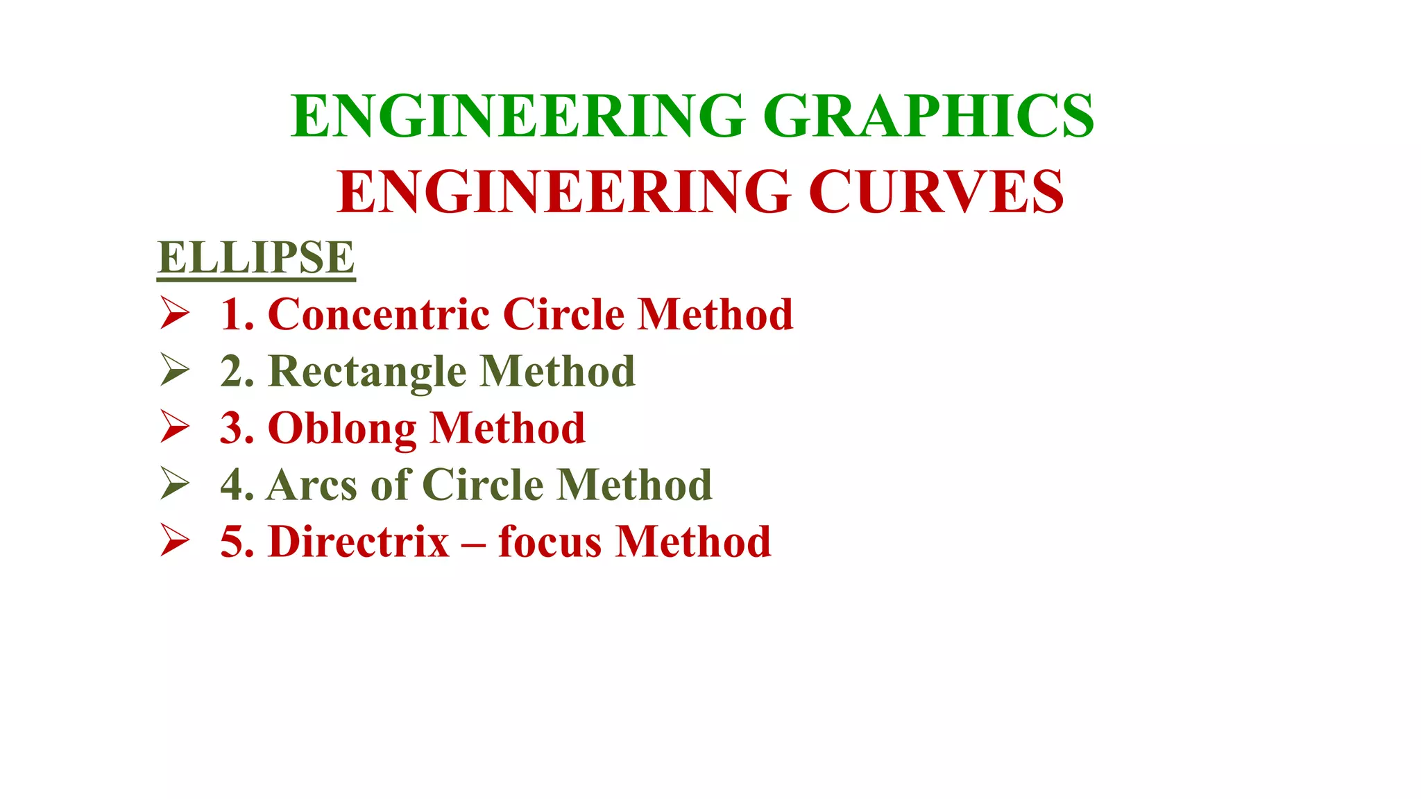 Construct Ellipse Engineering Graphics | PPTX