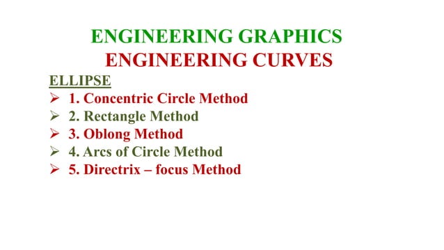 Construct Ellipse Engineering Graphics | PPTX | 3-D Graphics | Computer ...