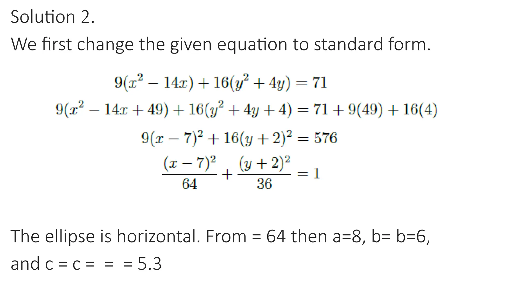 Ellipse - Standard and General Form, and Graphs | PPTX