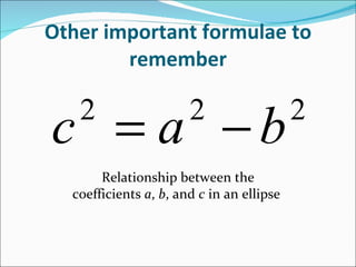 Ellipse (h,k) | PPT