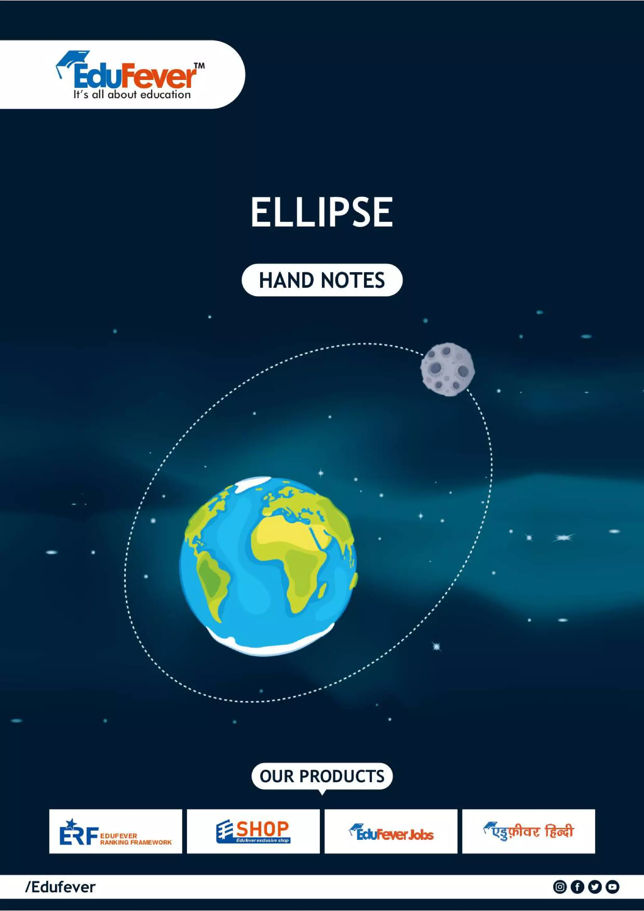 Ellipse - Mathematics Handwritten Notes | PDF