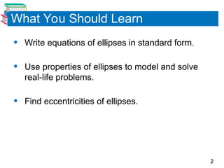 Conic Section:Standard Form Ellipses.ppt