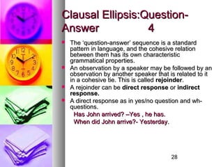 Ellipsis in cohesion | PPT