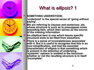 Ellipsis in cohesion | PPT