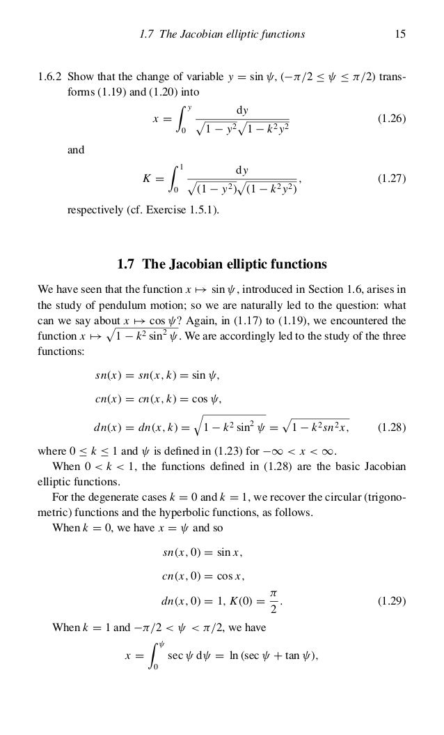 Elliptic functions-cambridge