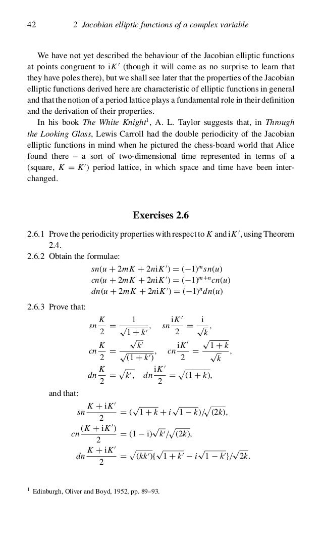 Elliptic functions-cambridge
