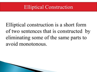 Elliptical construction | PPTX