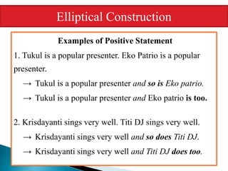 Elliptical construction | PPTX