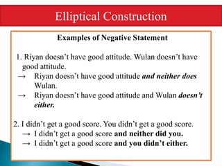 Elliptical construction | PPTX