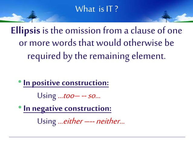 ELLIPTICAL SENTENCE.pptx | Free Download