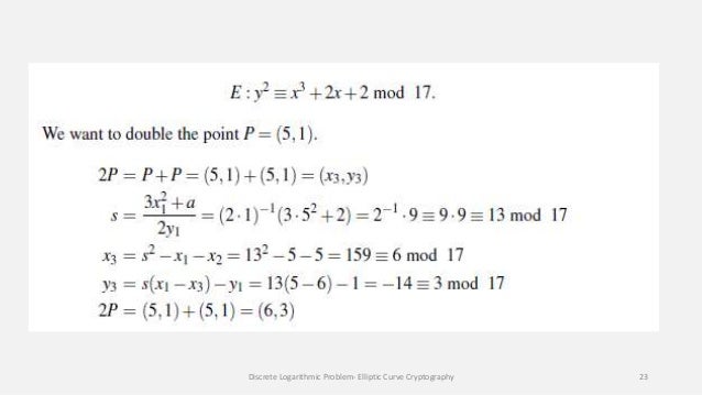Discrete Logarithmic Problem Basis Of Elliptic Curve Cryptosystems