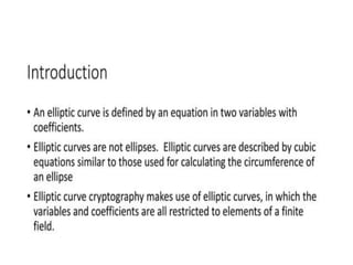 elliptic curve presntation computer security | PPT
