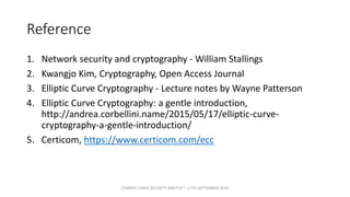 Elliptic curve cryptography | PDF