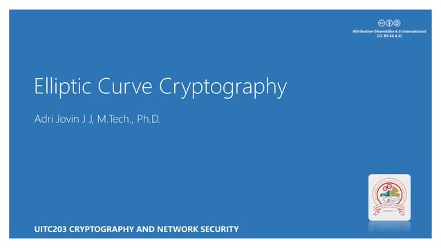 Elliptic Curve Cryptography | PPTX | Physics | Science