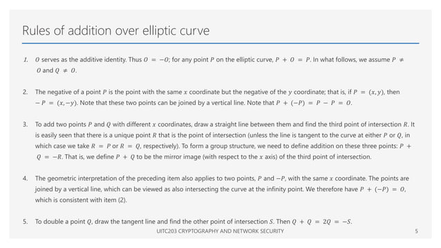 Elliptic Curve Cryptography | PPTX | Physics | Science