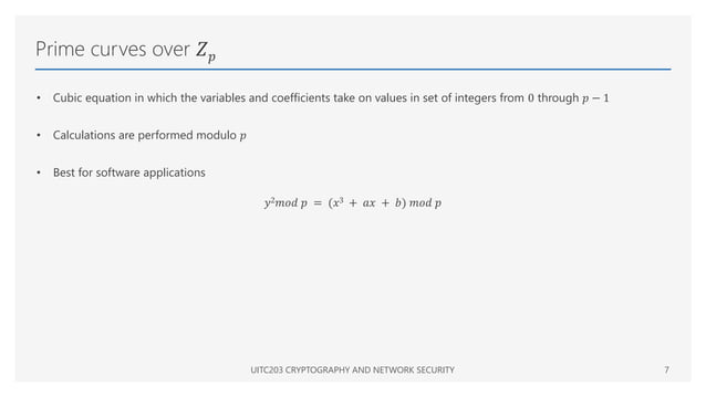 Elliptic Curve Cryptography | PPTX | Physics | Science