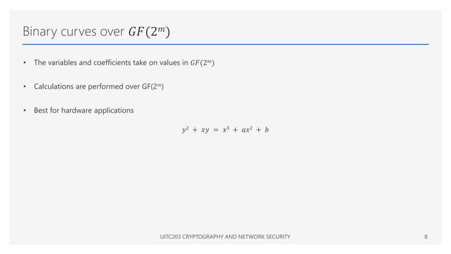 Elliptic Curve Cryptography | PPTX | Physics | Science