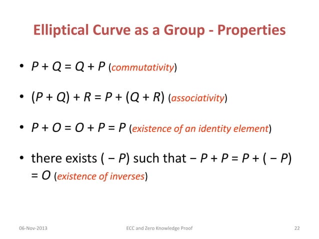 Elliptic Curve Cryptography and Zero Knowledge Proof | PPT | Free Download