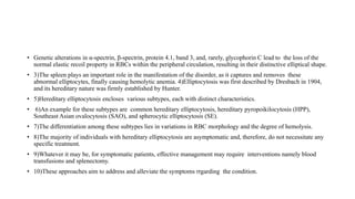Elliptocytes, causes, prognosis & Treatment.pptx