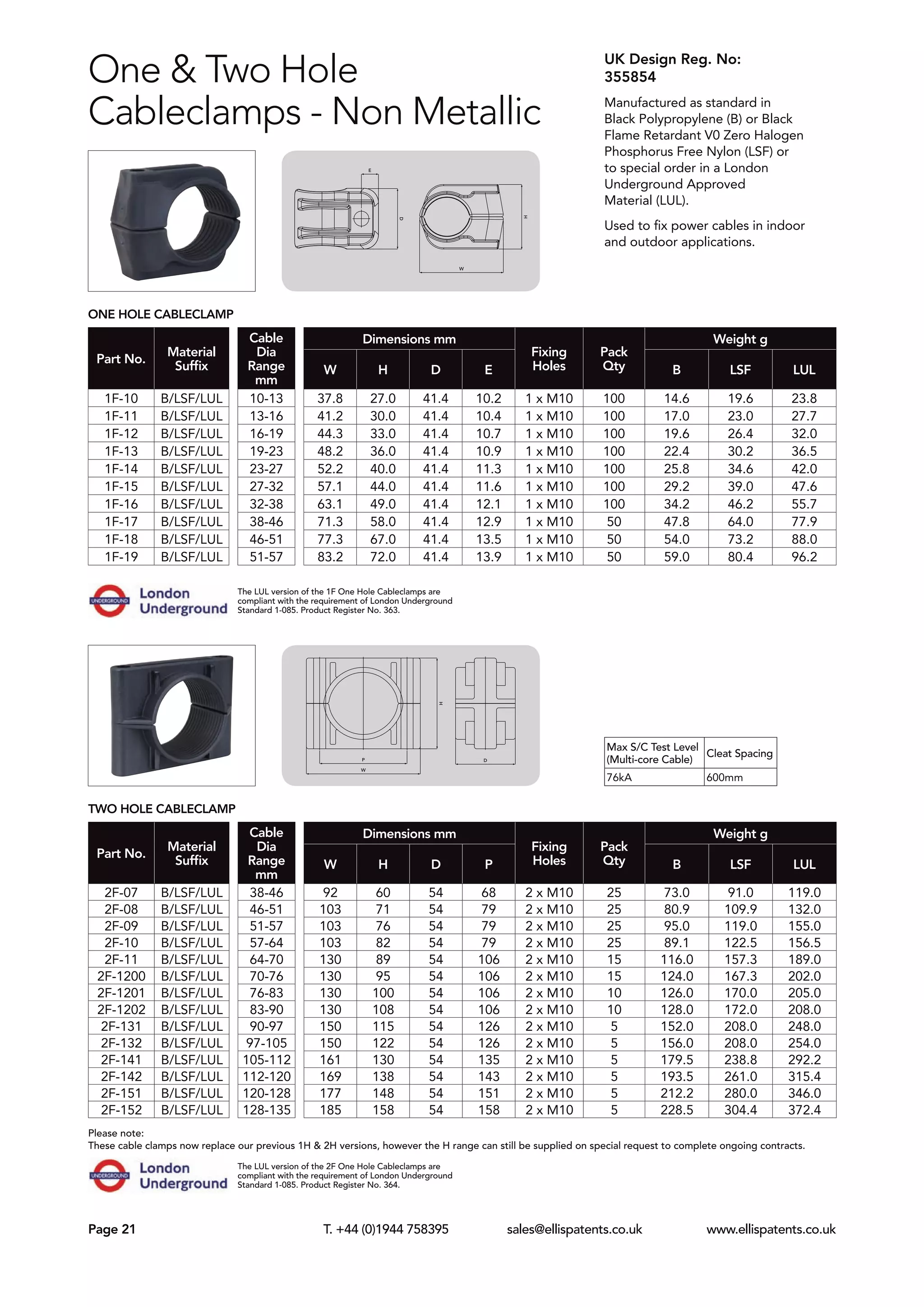 Ellis Patents - Cable Cleats, Cable Clamps & Cable Straps | PDF