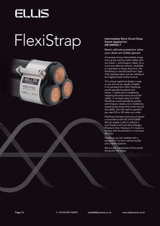 Ellis Patents - Cable Cleats, Cable Clamps & Cable Straps | PDF