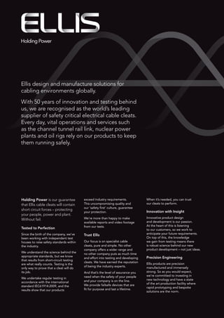 Ellis Patents - Cable Cleats, Cable Clamps & Cable Straps | PDF