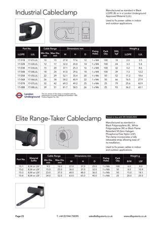 Ellis Patents - Cable Cleats, Cable Clamps & Cable Straps | PDF