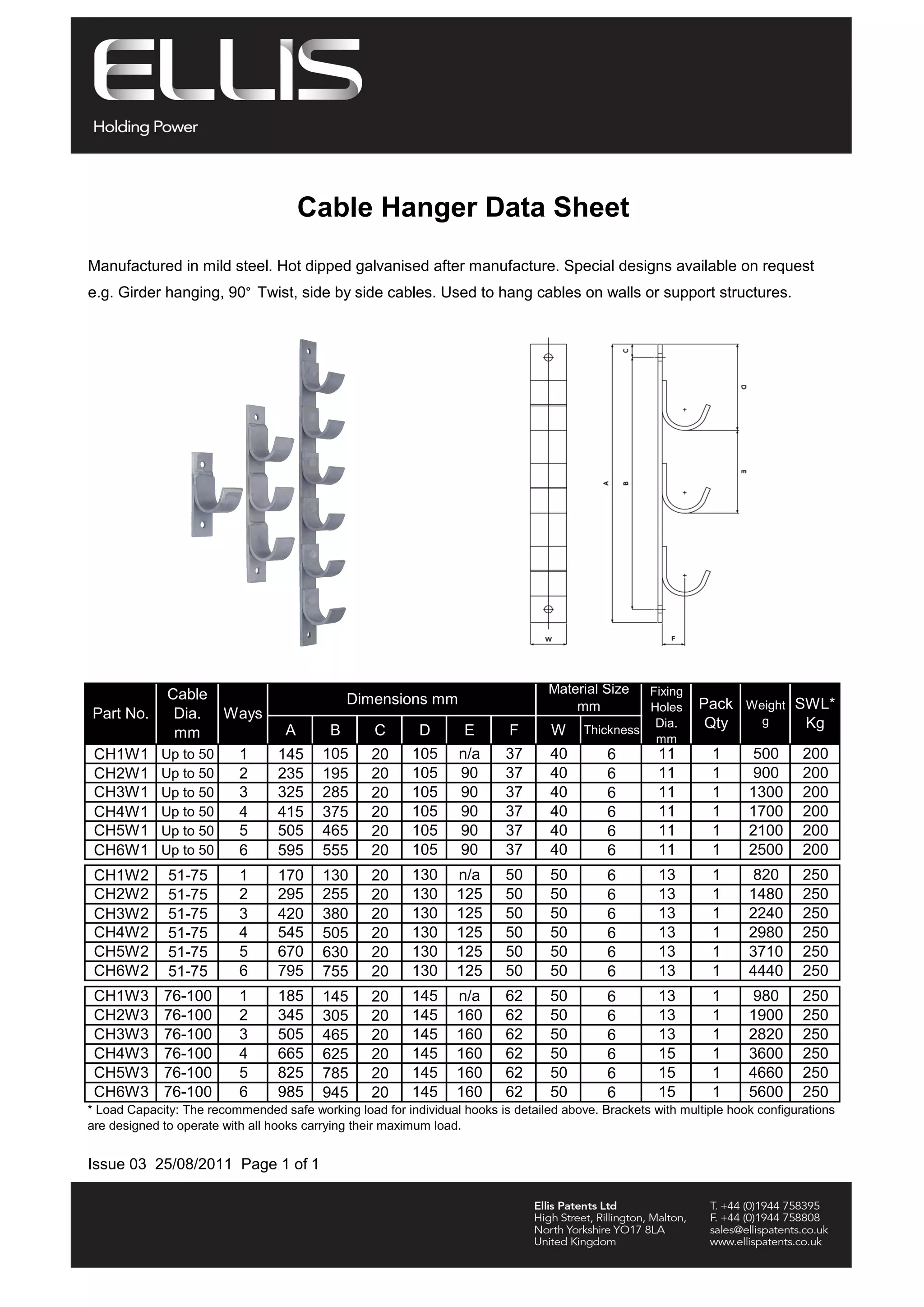 Ellis Patents - Rail Cable Hangers (J Type) | PDF