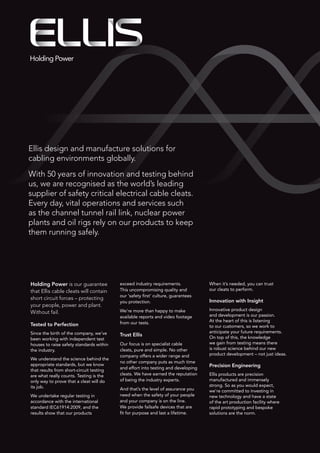 Ellis Patents Cable Cleats - Catalogue | PDF