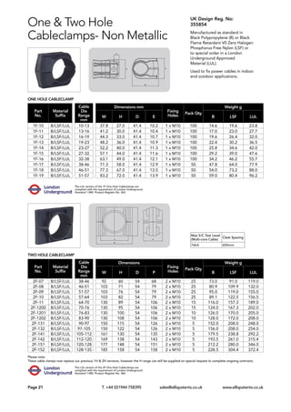 Ellis Patents Cable Cleats - Catalogue | PDF